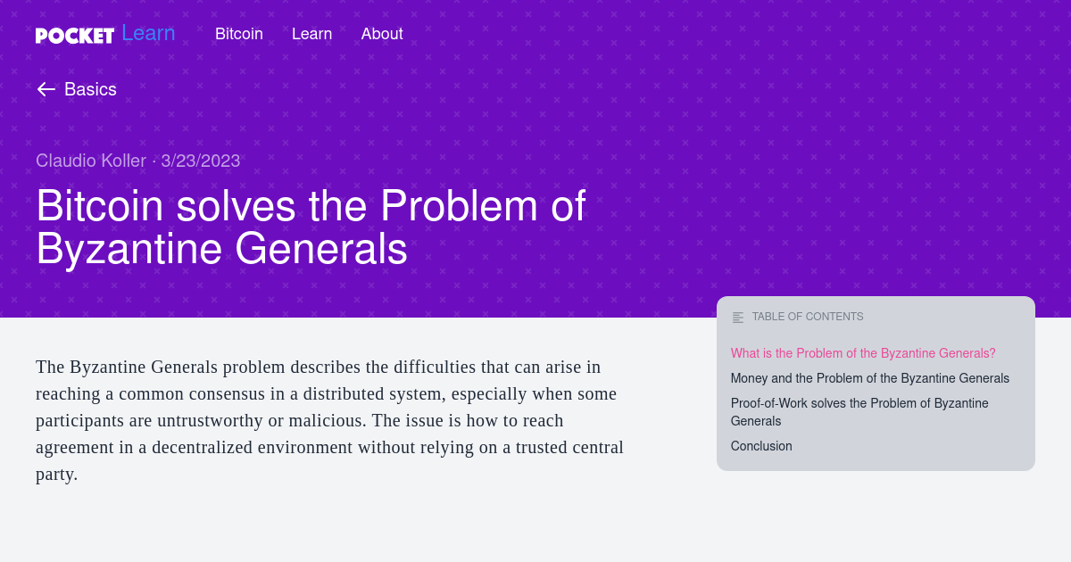 What is the Problem of the Byzantine Generals?| Pocket